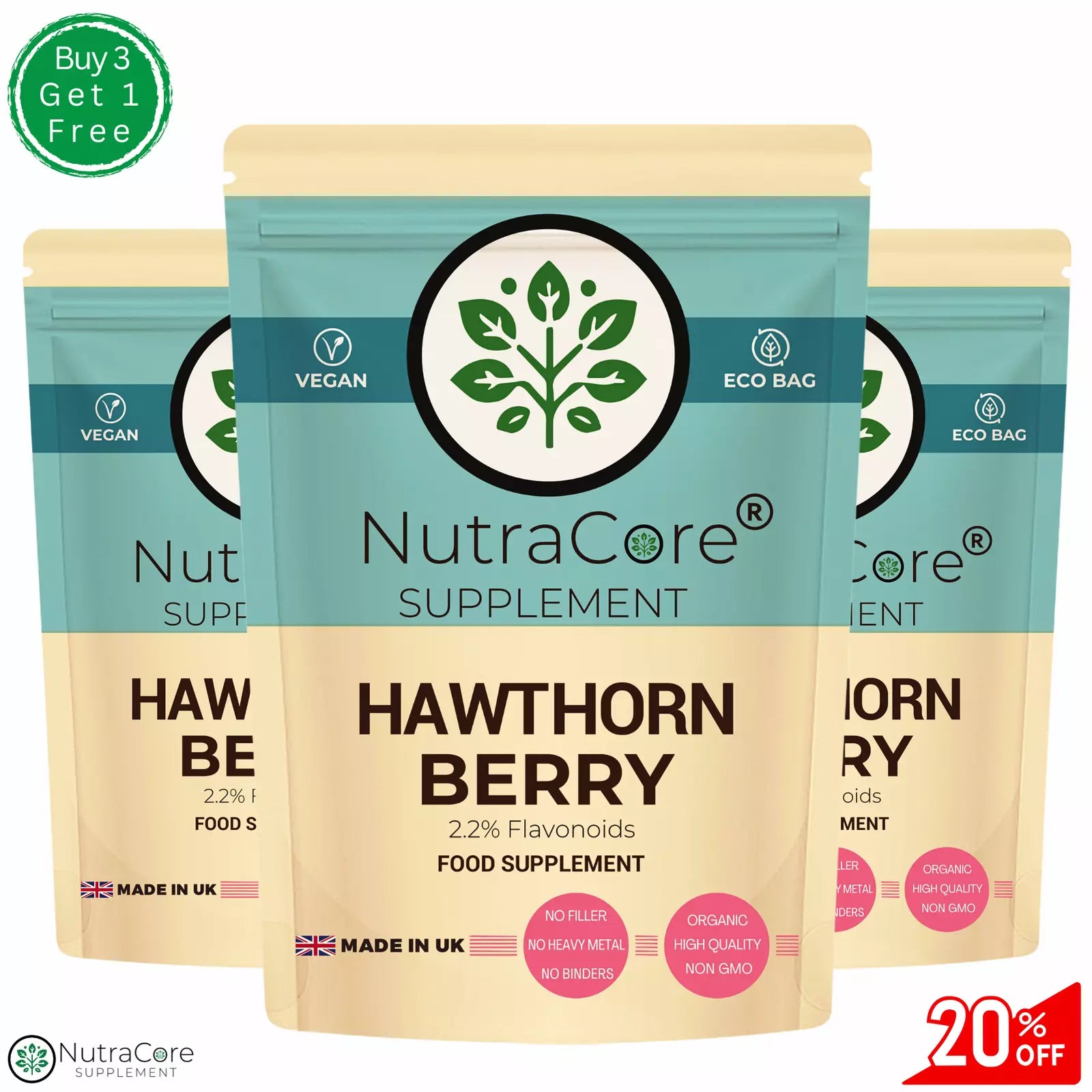 Hawthorn Berry Caps 6000mg-( 2.2% Flavonoid)-Antioxidants, Cholesterol ...
